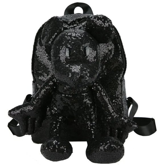 Bags | Hidden Mickey Black Sequin Backpack Full Body Mickey Mouse Bag ...